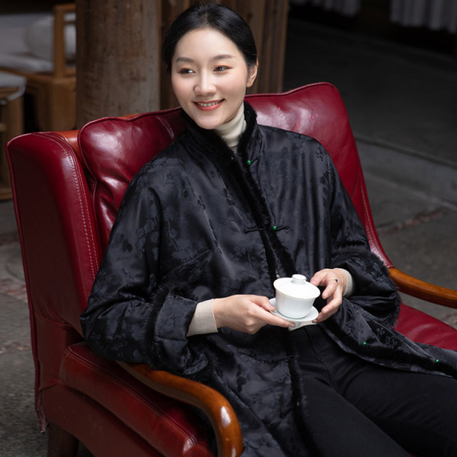 Zhenshi Tihua Chinese style mink hair medium -long Chinese retro loose ...