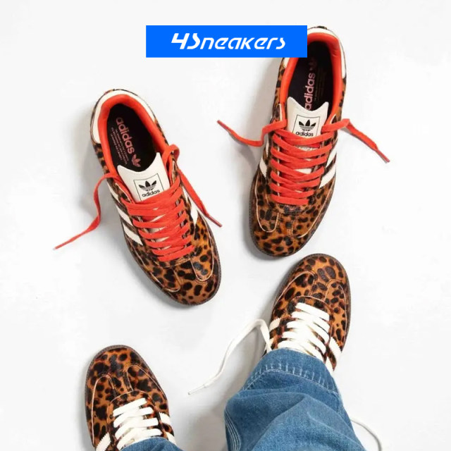Adidas Samba OG T-toe shoes Leopard print retro genius training shoes ...