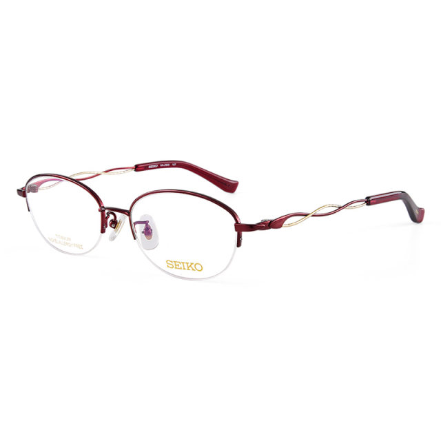 Japan's SEIKO women's half-rim glasses frame titanium alloy ultra-light ...