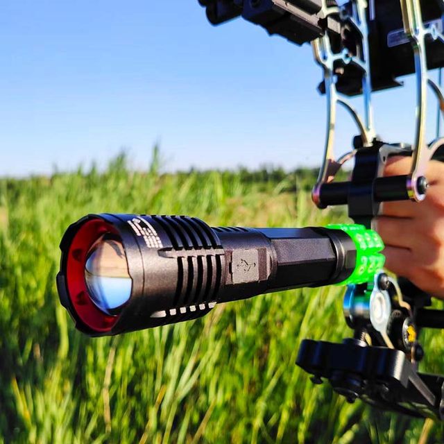 Divine archer integrated strong light flashlight shock absorber dual ...