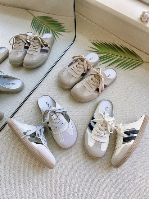 Soft-soled hollow moral training shoes, half-slippers, women's summer ...