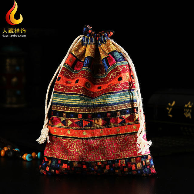 Tibetan style bag bracelet storage bag jewelry bag cultural relics bag ...