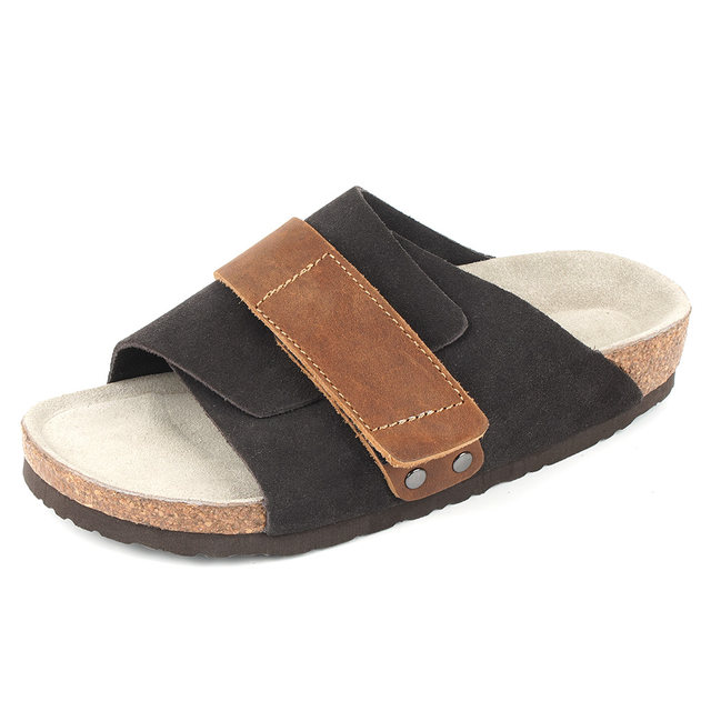 DAOWAI cork slippers for men and women to wear outside the island with ...