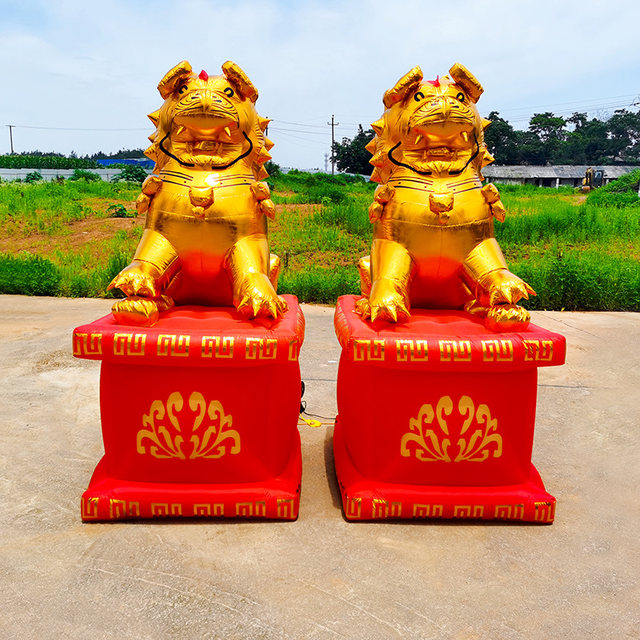 Opening Ceremony Golden Lion Inflatable Inflatable Golden Elephant ...