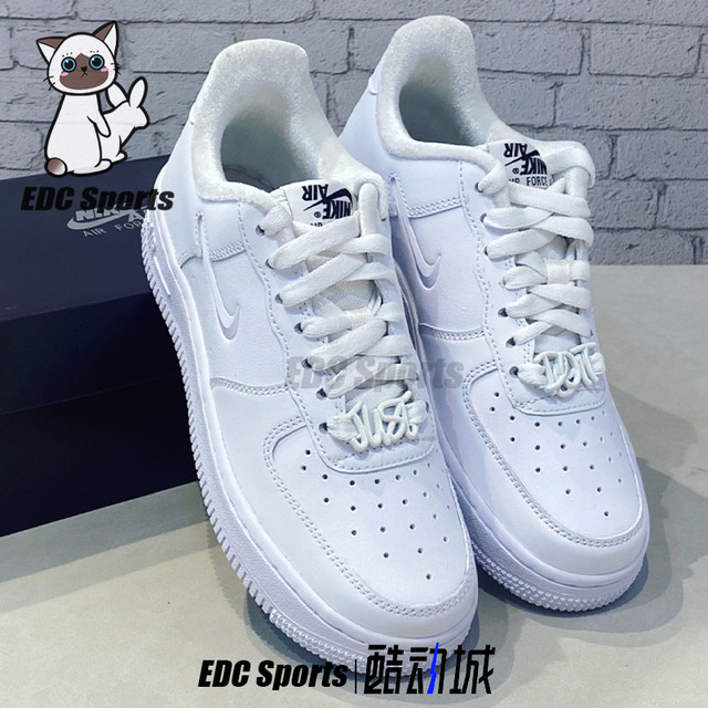 Nike Nike AF1 Air Force No. 1 pure white hook inverted Air Force female ...