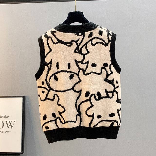 Girl Vest V -neck Cartoon Cartoon Cartoon Blossom Flower Children's ...