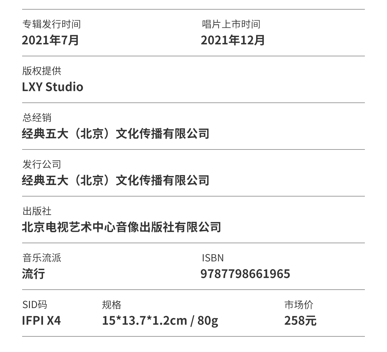 Genuine Li Xiaoyun Romantic Disease 2021 new album five major discs CD ...