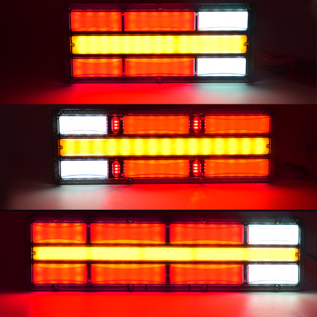 Truck rear tail light assembly 24vled light guide running water ...