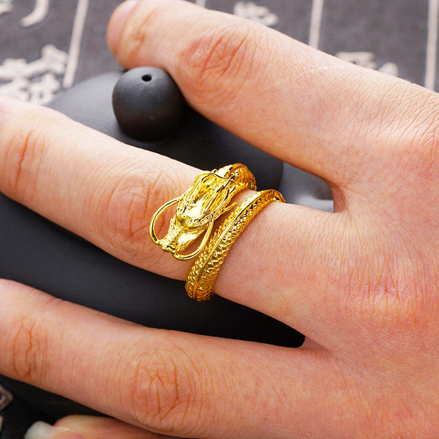 Vietnam Shajin Tail Head New Pair Ring Phoenix Hand Jewelry Imitation ...