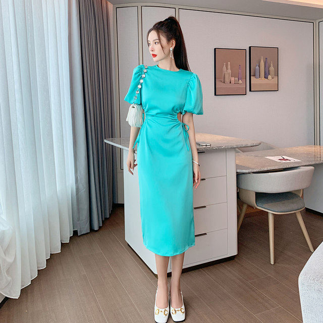 European station solid color waistless dress for women 2024 new summer ...