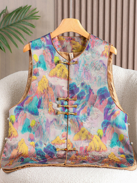 New Chinese style vest women 2025 new retro tand button Tang suit ...