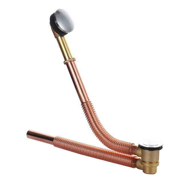 Full set of bathtub drainer, full copper rotating/bounce drainer ...