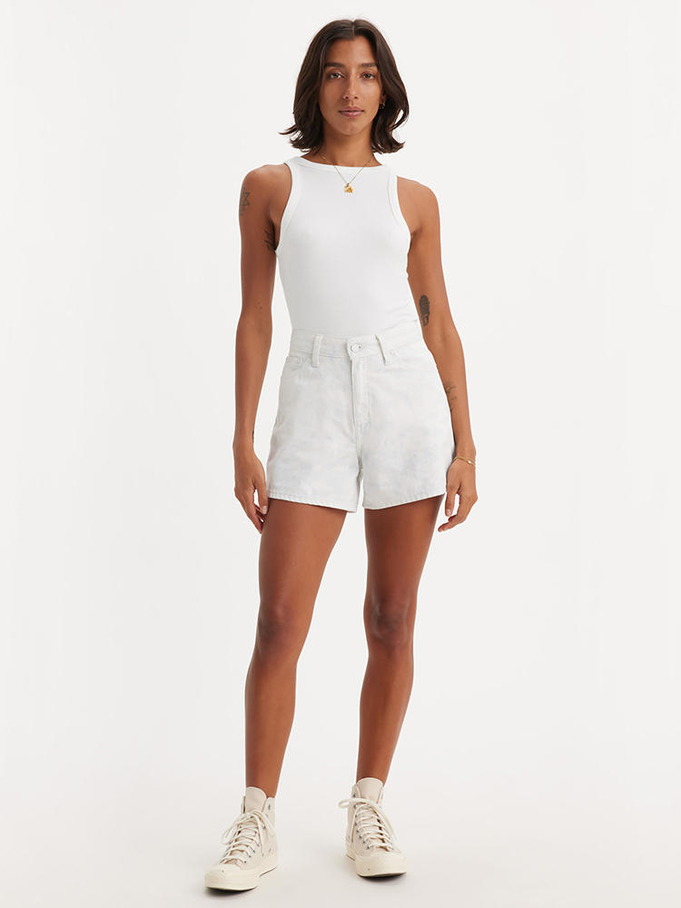 商场同款Levi's李维斯夏季女士美式休闲印花浅色牛仔短裤A4614-淘宝网