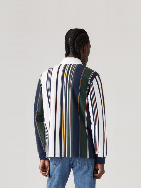 Levi's Levis 24 Autumn New Men's Striped Casual Polo Shirt A4845