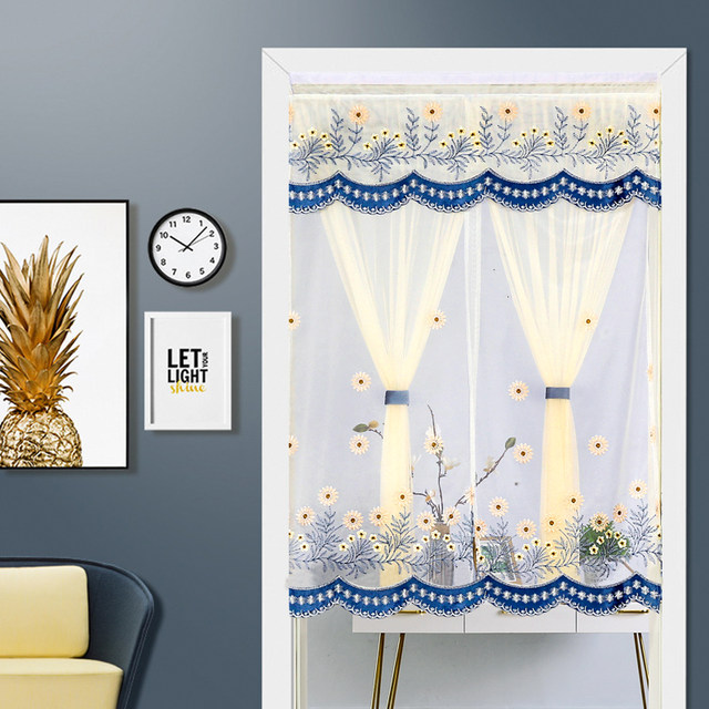 Cabinet curtain free punching kitchen dust-proof shade curtain side ...