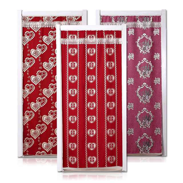Wedding red door curtain, festive door curtain, wedding room half ...