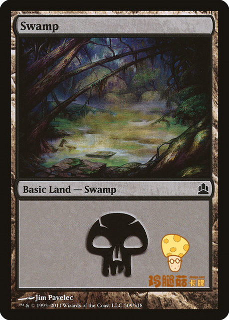 Basic Land Swamp Magic: The Gathering C11 Commander Commander2011CMD ...