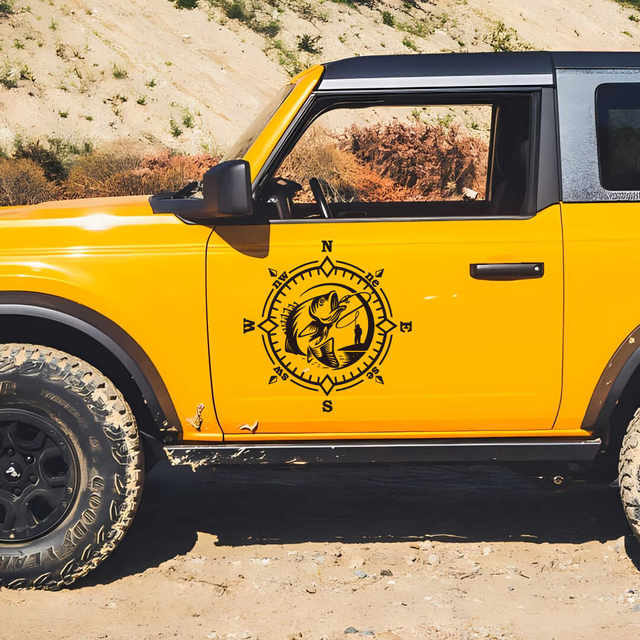 Angler's Guide Car Sticker Pickup Off-Road Tank 300 Door Scratch ...