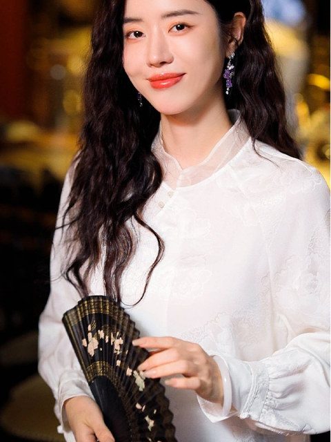 Retro diary 'Su Ying'100 Mulberry Silk Peony Jacquard Fully Open-Class ...