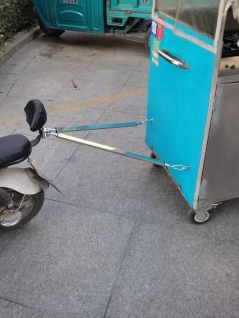 Electric Vehicle Trailer Anti-Falling Connecting Rod Breakfast Trailer ...