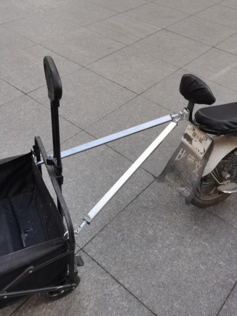 Electric Vehicle Trailer Anti-Falling Connecting Rod Breakfast Trailer ...