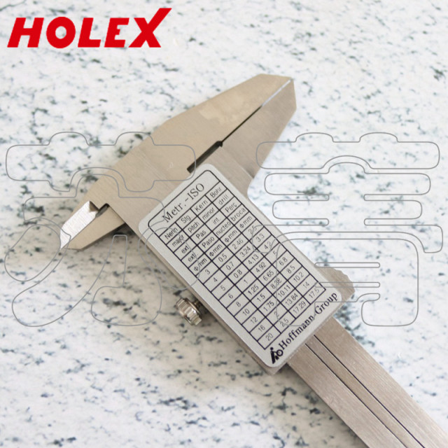 German Hoffman HOLEX vernier caliper scale 1/20100mm150mm200mm300mm