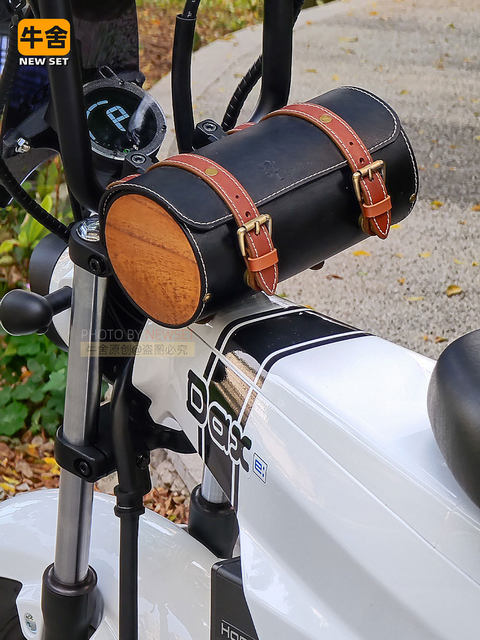 Honda Zoomer Zuma DAX giraffe retro storage bag foreskin leather side ...