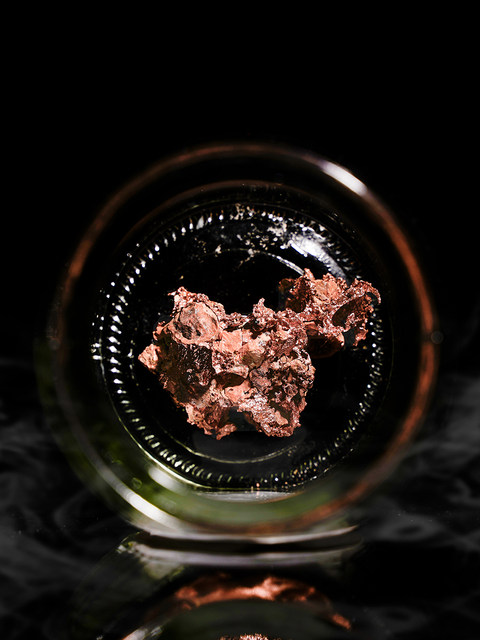 Natural copper ore rough ornament natural metal raw ore crystal ...