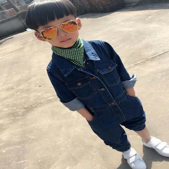 Kindergarten clothing denim spring and autumn clothes girls two -piece ...