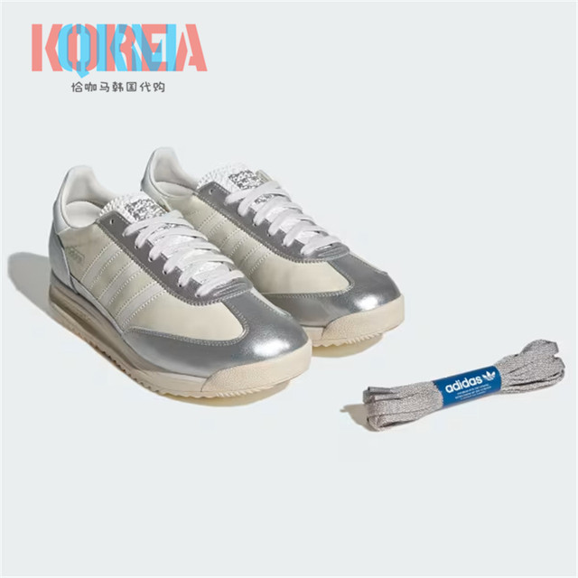 Adidas Adidas Clover SL 72 Rs men and women retro casual silver sports ...