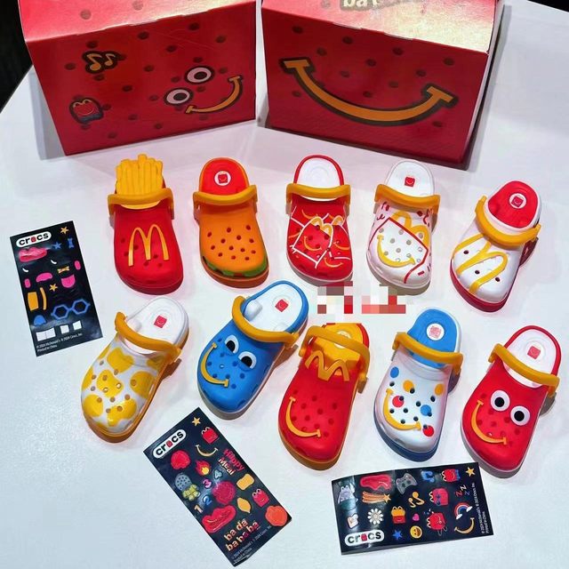 McDonald's crocs keychain MC joint hole shoe pendant children's meal ...