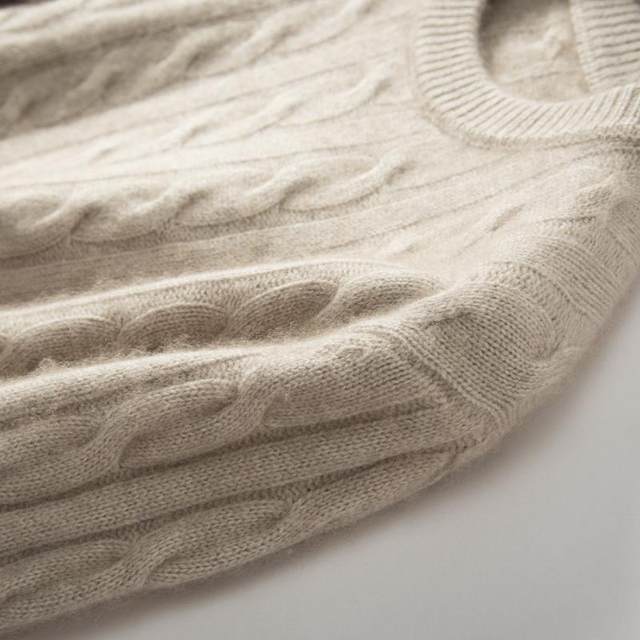 Bingboos three heavy barrier thickened twisting round neck cashmere ...