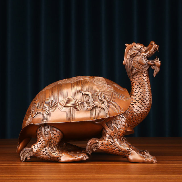 Copper Dragon Turtle Ornament Forbidden City Dragon Head Turtle New ...