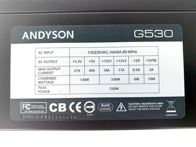 安迪生/ANDYSON 450W静音电源 400W 500W电脑主机箱台式机电源-淘宝网