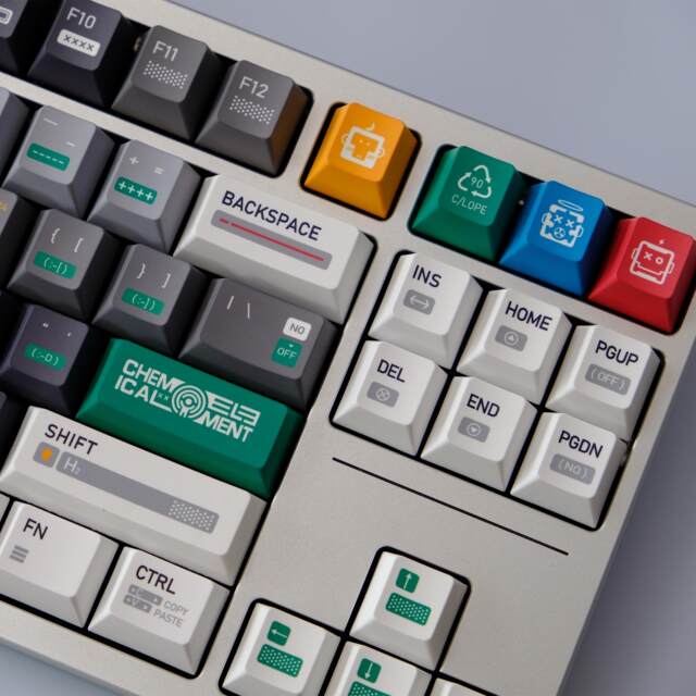 Chemical keycap original height pbt sublimation RAINY75VGN68848798104108