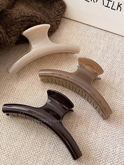 French high-end super large curved acrylic hairpin for women basic ...