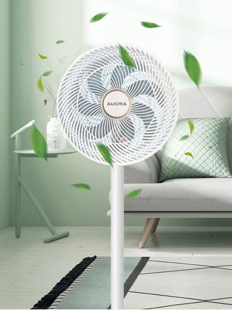 Aucma household electric fan light syllable energy soft wind floor fan ...