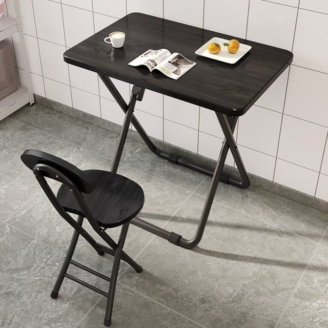 Simple folding table dormitory writing desk study desk and chair single ...