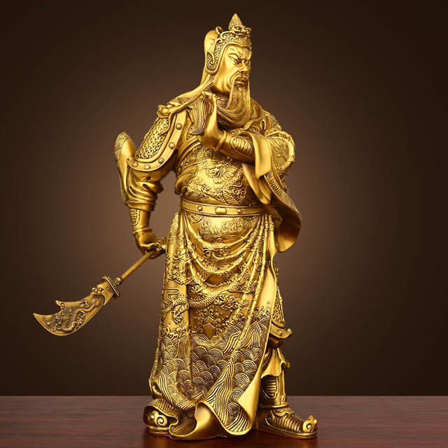 Brass Guan Guan Guan Erye ornaments Bronze Wu God of Wealth Buddha ...