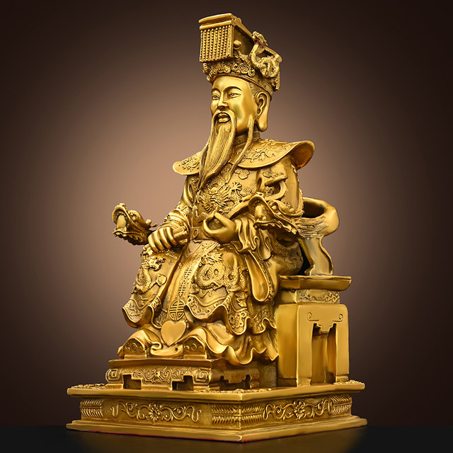 Bronze Jade Emperor Mother God Statue Tianzun Jade Emperor Queen Mother ...