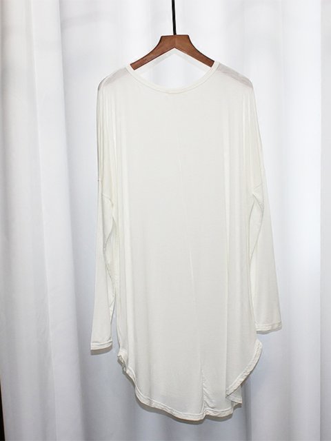 Soft skin-friendly modal t-shirt for women covering buttocks, versatile ...