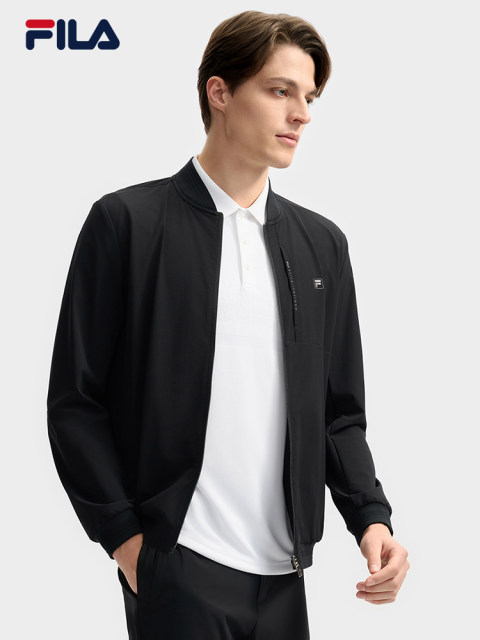 FILA official men's woven jacket 25 summer new business executive jacket casual simple sun ...