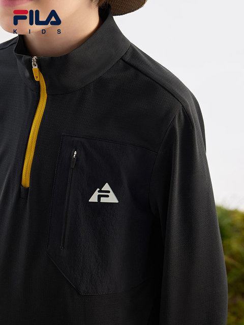 FILA KIDS FILA children's clothing boys' long-sleeved T-shirt 2024 autumn new children's sports ...