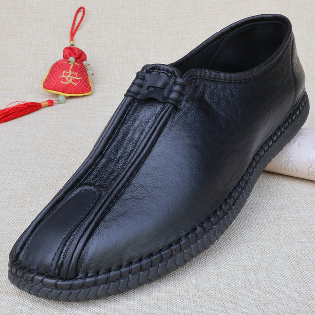 Old Beijing cloth shoes men's spring and autumn beef tendon sole casual ...