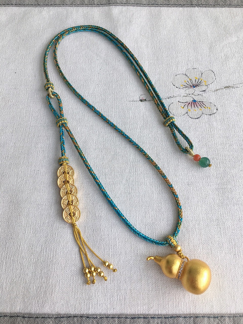 Gourd pendant rope eight treasure compass braided rope tonka lanyard ...