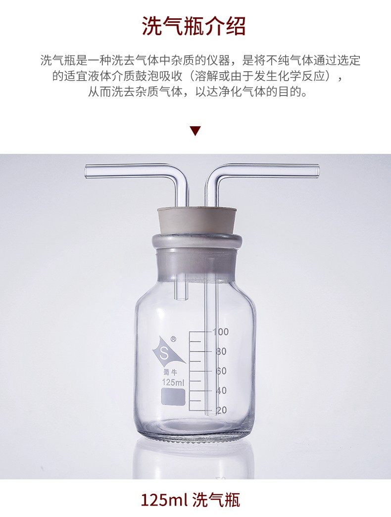 Experimental Glass Washing Bottle Device - Multi-Function Bottle Gas ...