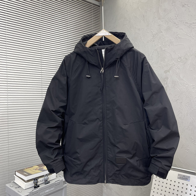 2025 spring hooded jacket for men spring simple new loose casual men ...