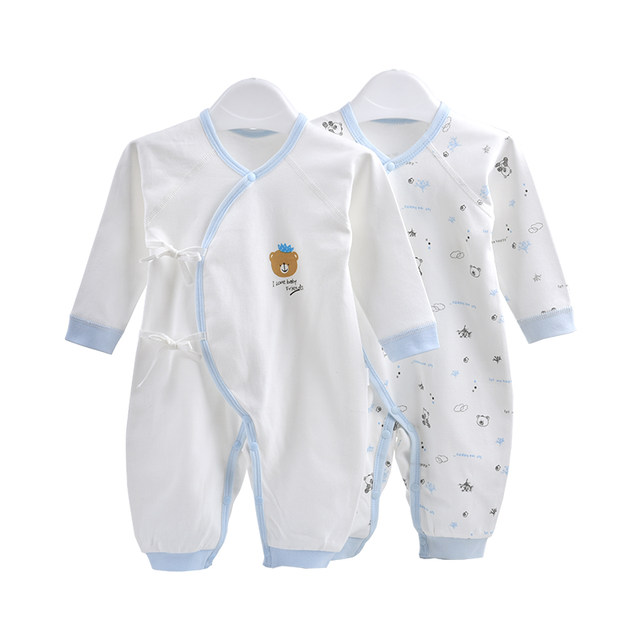 Baby clothes spring and autumn pure cotton newborn monk clothes 0-3 ...