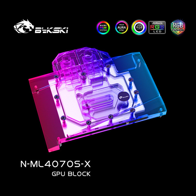 Bykski N-ML4070S-X graphics card water block Renaissance RTX 4070 Super