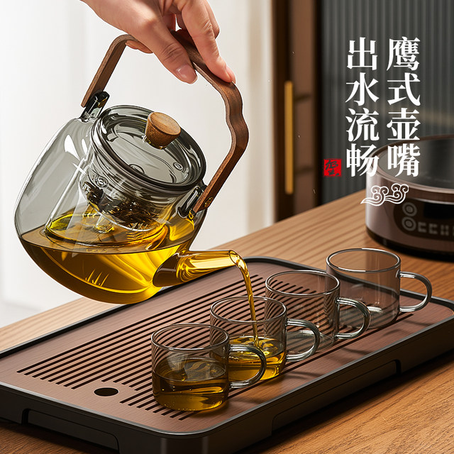 Ji'anxi glass teapot high borosilicate beam kettle for tea household ...